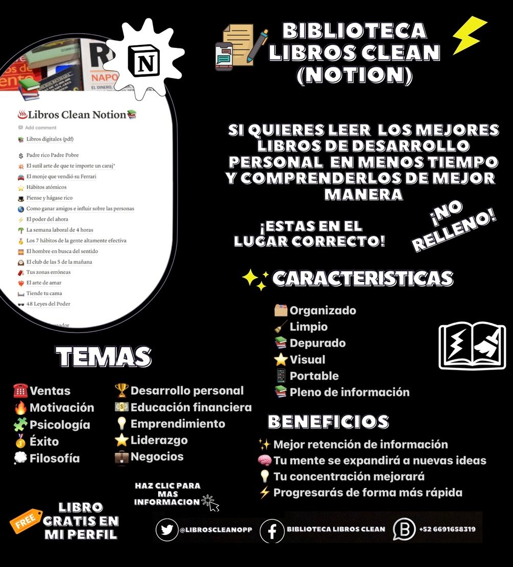 ♨️ Biblioteca Libros Clean (Notion)📚