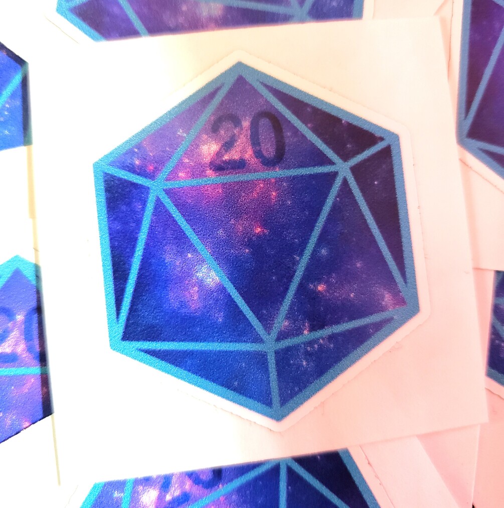 D20 - Galaxy - Vinyl Sticker