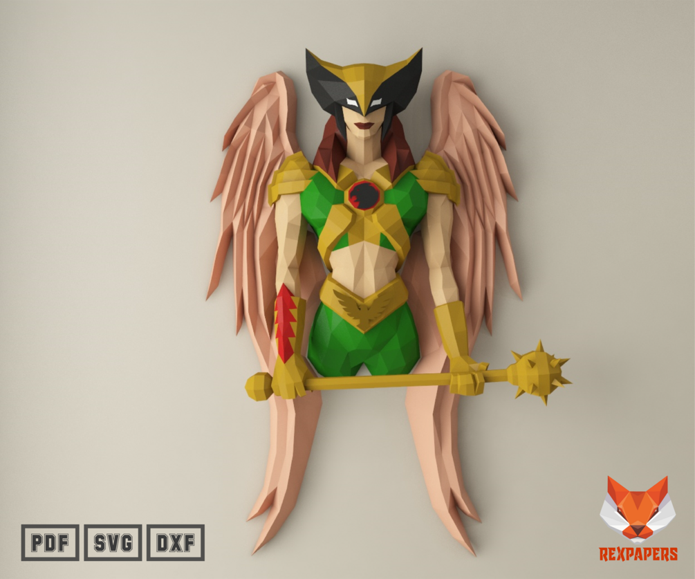 WOMAN HAWK PAPERCRAFT
