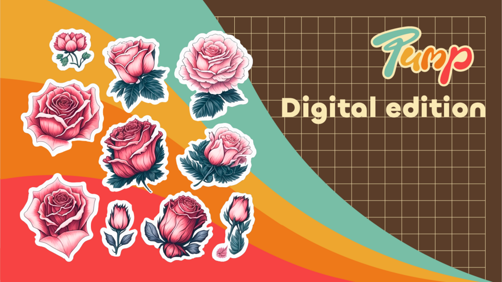 roses stickers (digital edition)