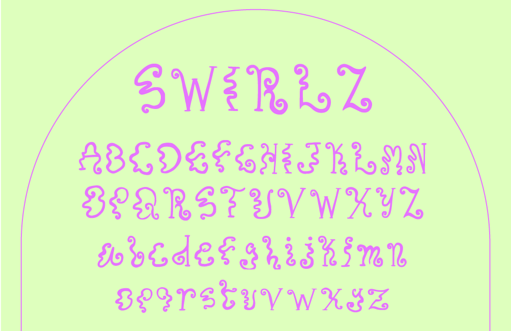 Swirlz Display Font