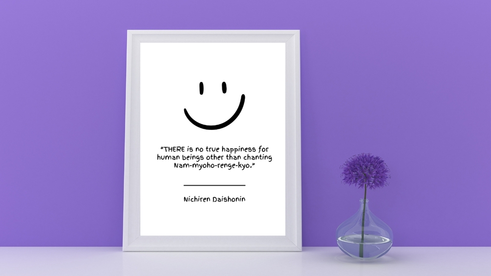 Nichiren Daishonin Quote on Happiness Printable Wall Art in High ...