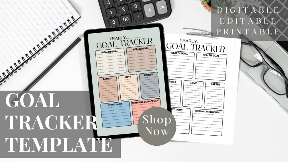 Personal Goal Tracker Canva Template