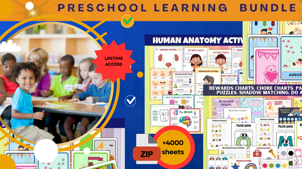 +4000 Preschool Pre-K + Kindergarten Learning Bundle