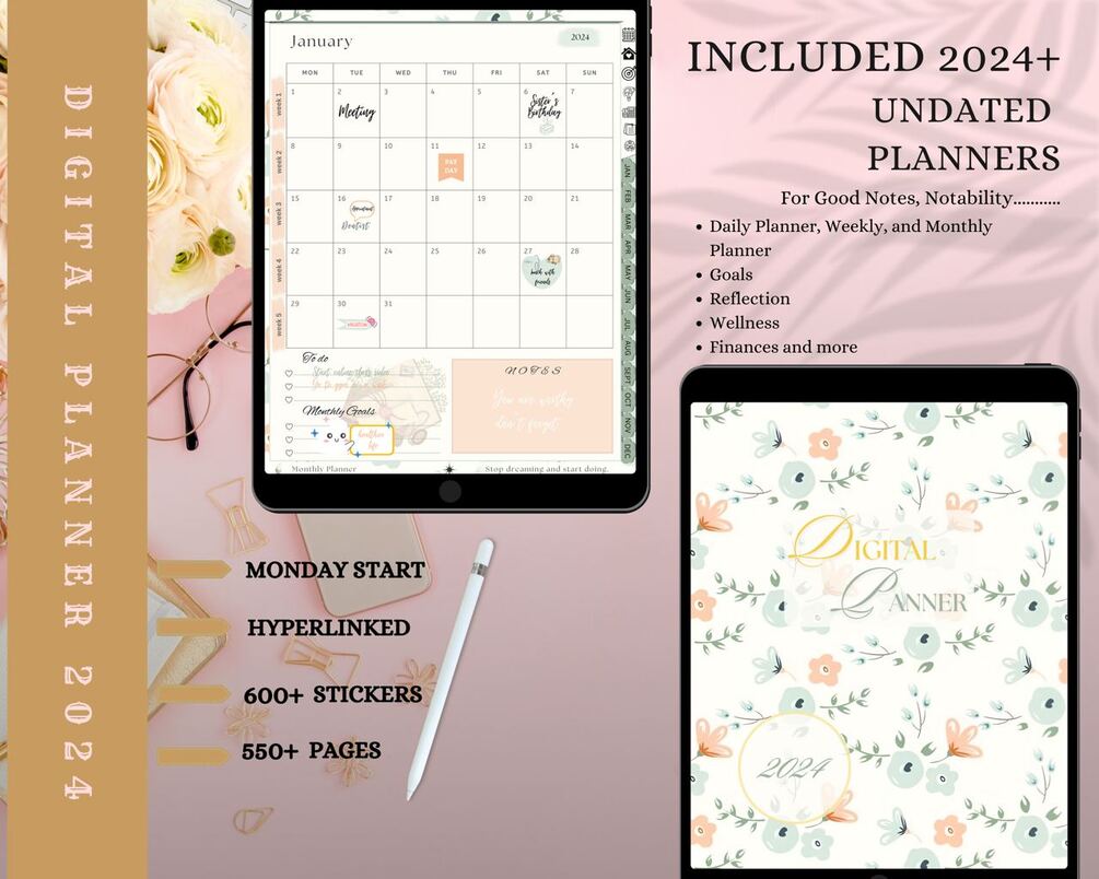 2024 Digital Planner | Goodnotes Planner | Notability Planner | iPad ...