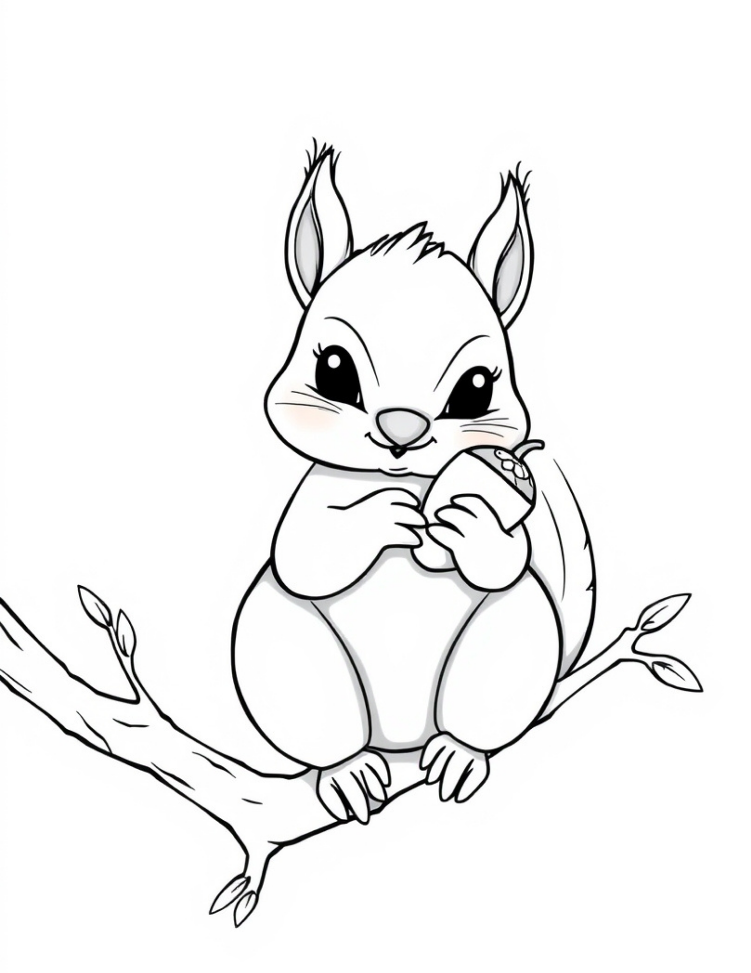 55 squirrel-coloring pages.