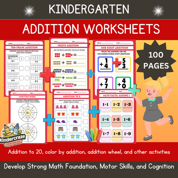 Kindergarten Mega Learning Worksheets Bundle – 465 Printable Pages ...