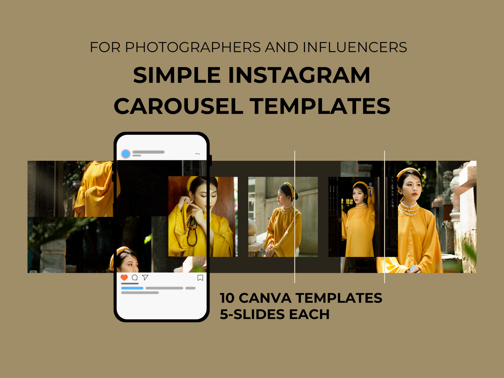 Instagram Carousels Template - Simple template for photographers and influencers