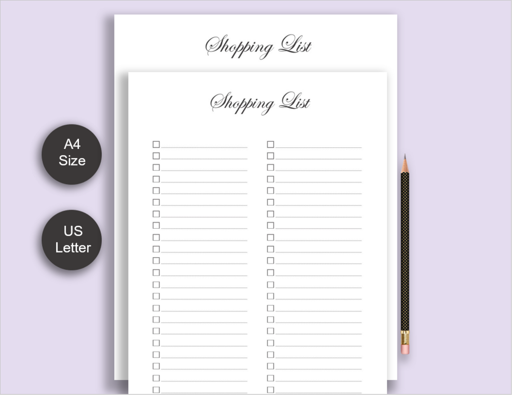 Shopping Planner, Shopping List, Printable Shopping List, Shopping Plan ...