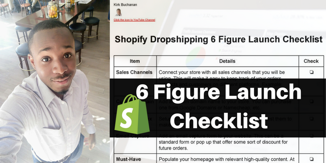 Shopify Dropshipping 6 Figure Launch Checklist
