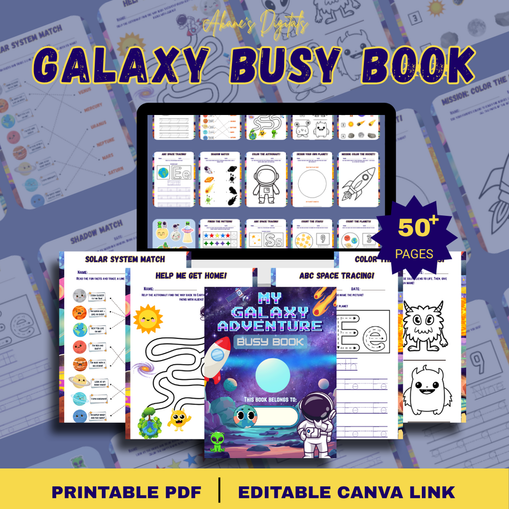 Galaxy Busy Book — 50+ Fun-Filled Printable and Editable Activities for ...