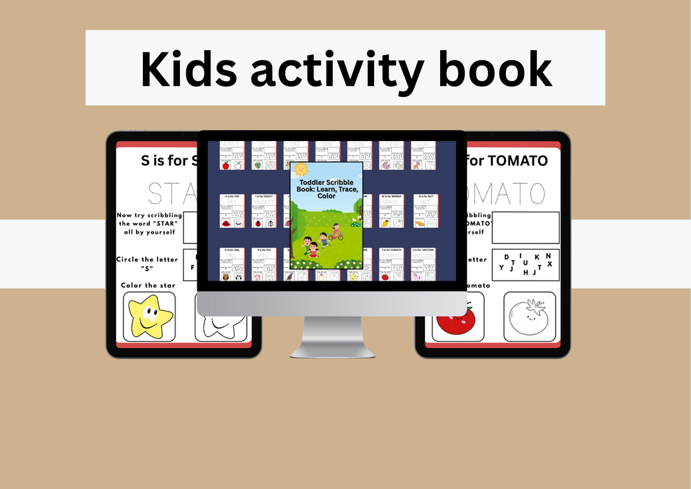 Toddler Scribble Book: Learn, Trace, Color! A to Z Word Fun for Little ...