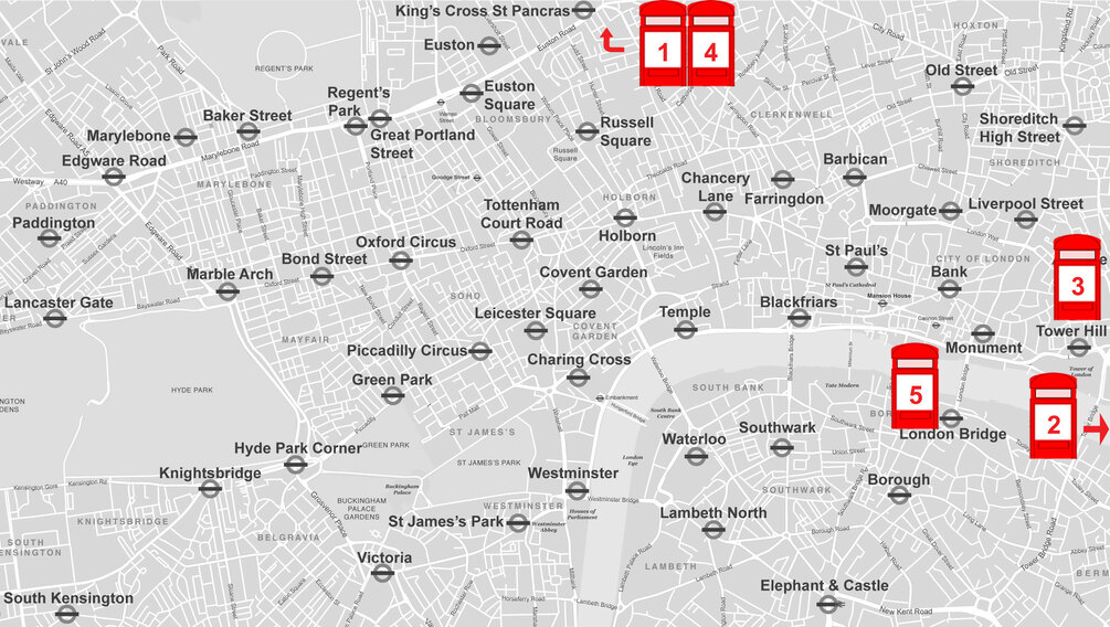 London Discovery Map - Sun Seen
