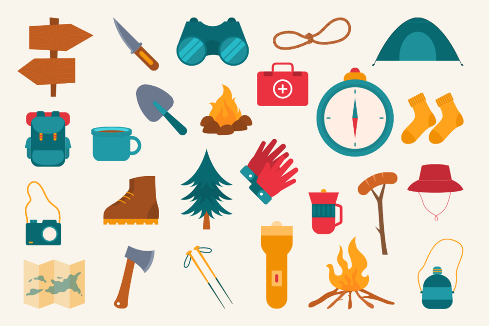 Hiking Equipment Elements