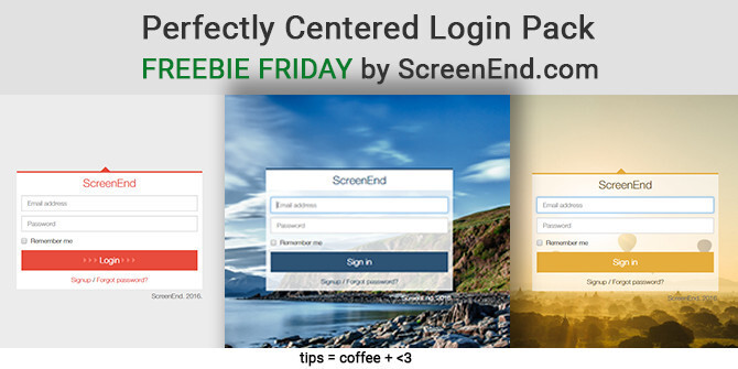 Perfectly Centered Bootstrap Login Pack