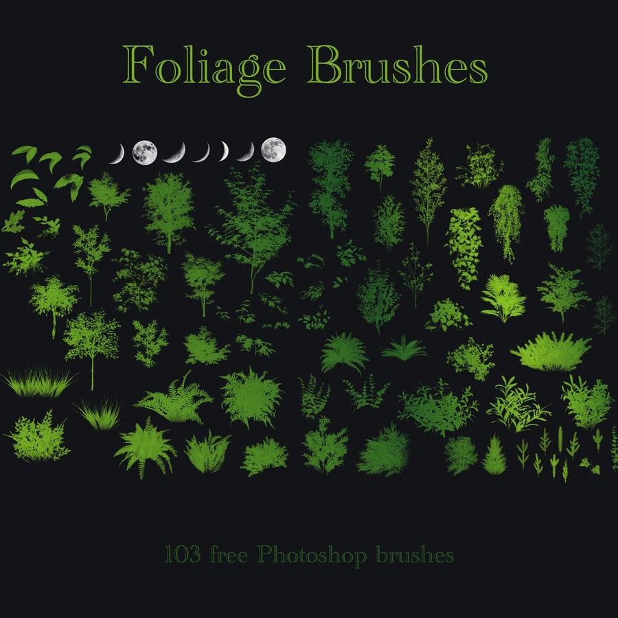 103 Free Foliage Brushes for photoshop