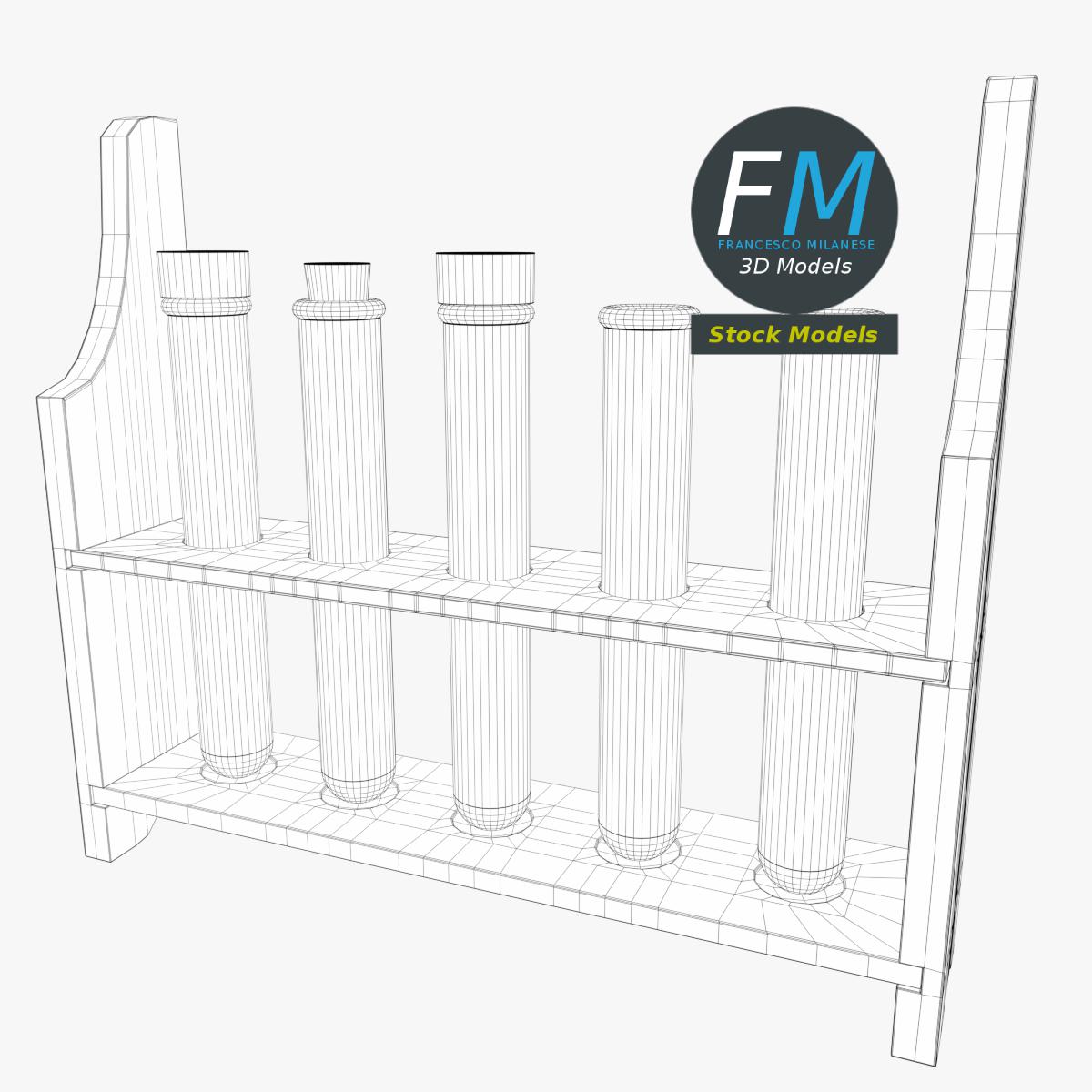 3D MODEL - Test tubes rack