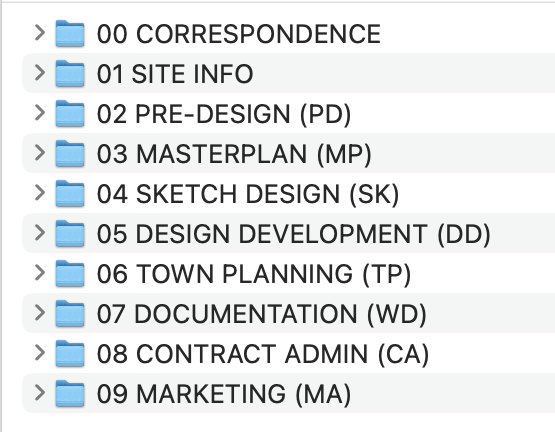 Architecture Practice electronic job folder