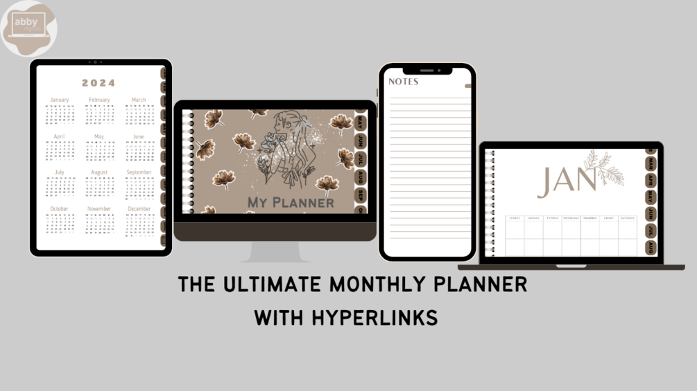 Monthly Planner with Hyperlinks