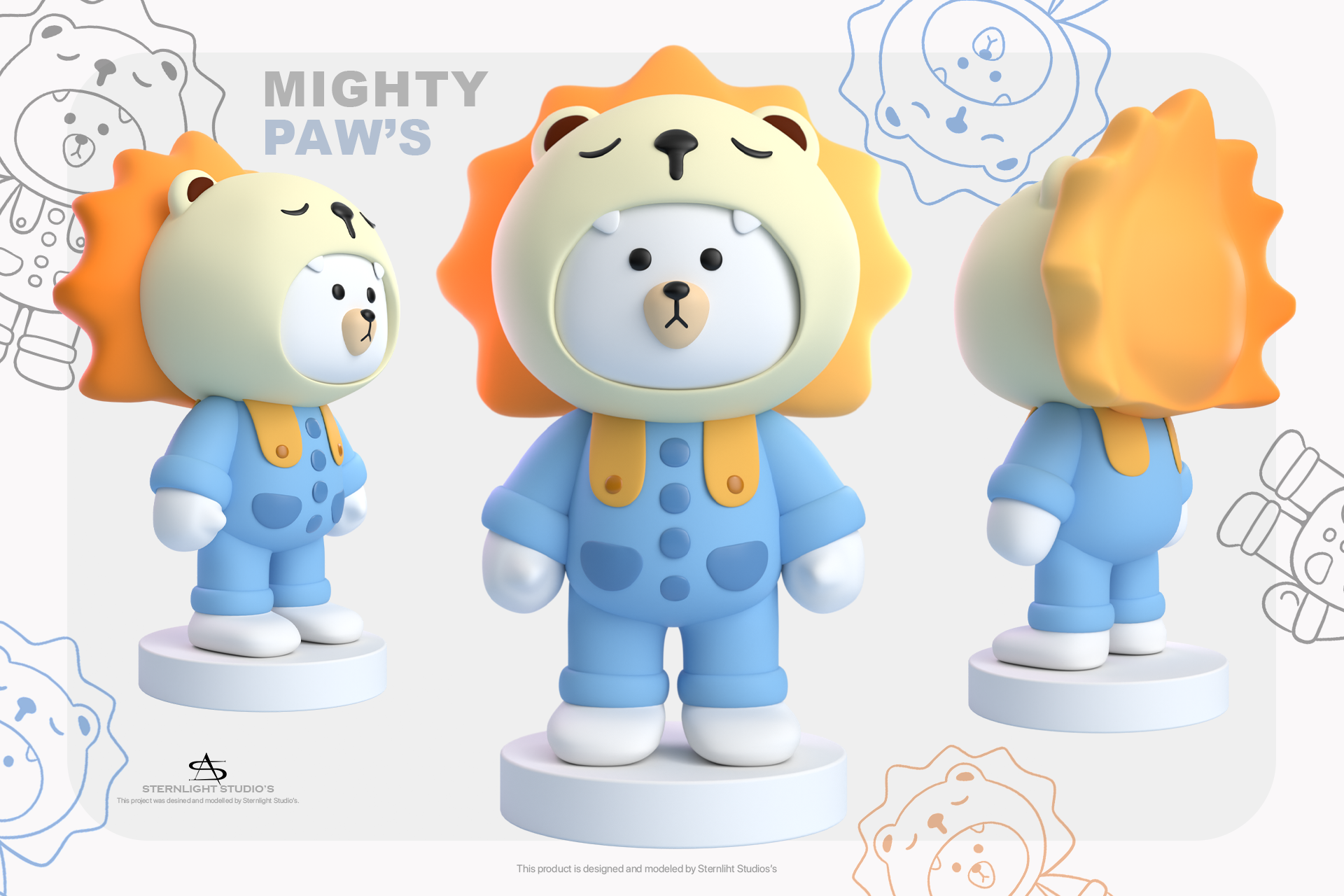 Mighty Paws - Cute Bear 3d Model