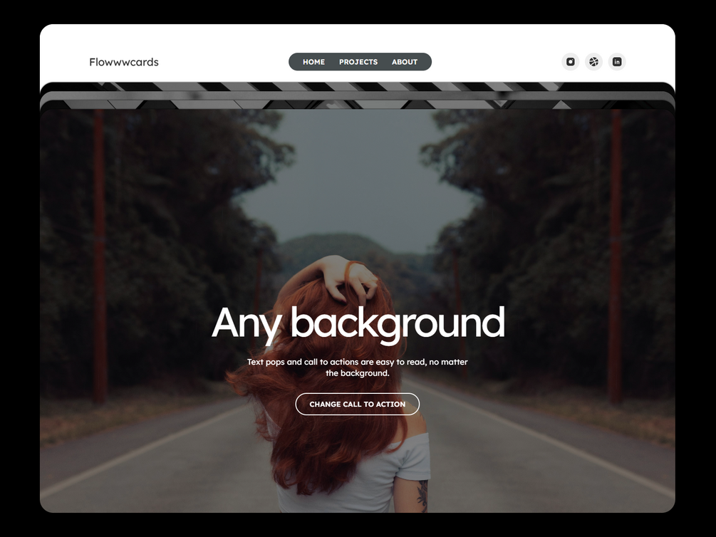 Flowwwcards - A modern, minimalist portfolio template and theme for Framer