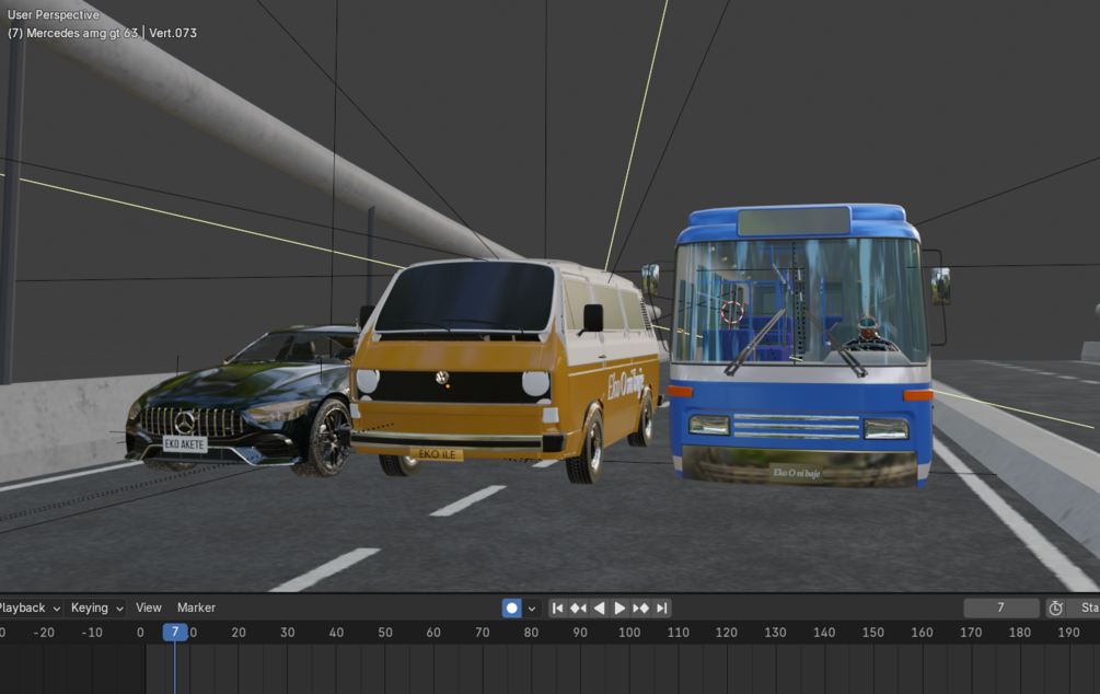 Eko Drift – Animated Race on Eko Bridge (Blend File)