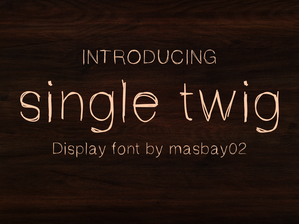 Single Twig Font