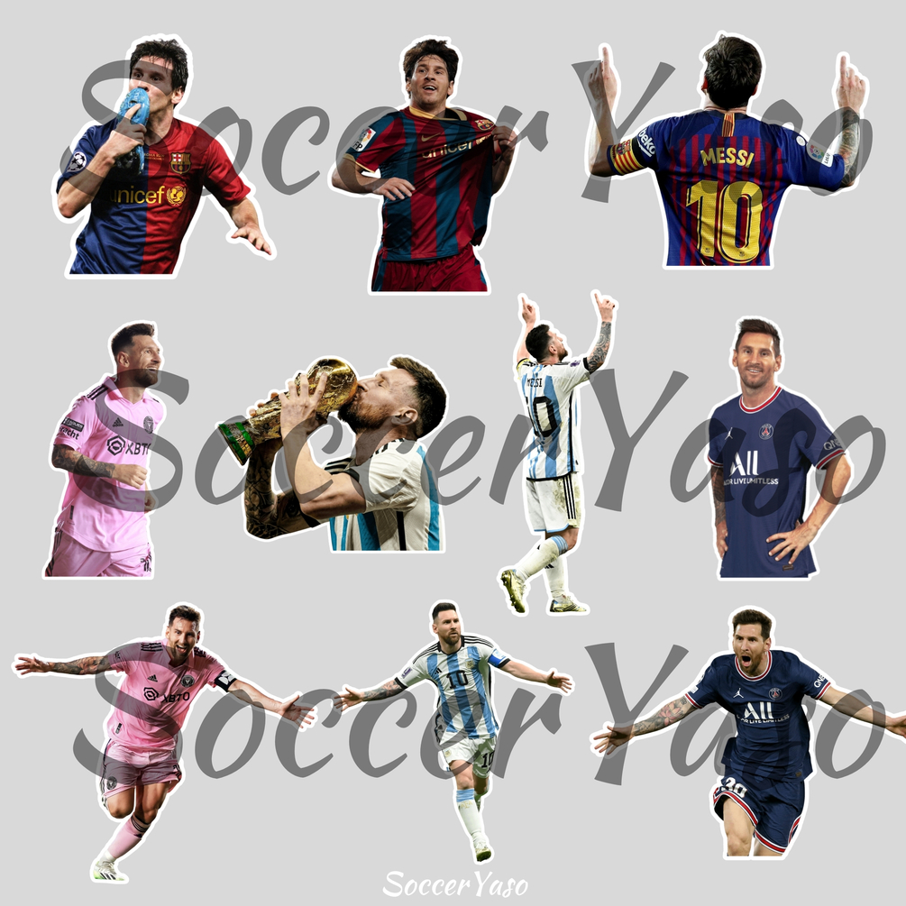 10 Lionel Messi Svg Png Stickers, Lionel Messi Printable Print, Lionel ...