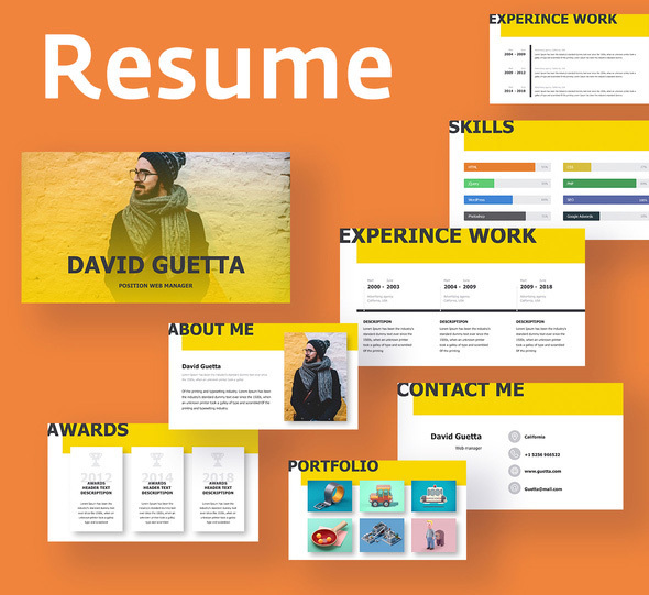 Resume Powerpoint Template - FREE