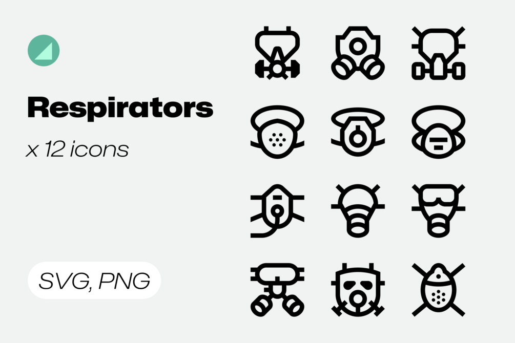 Basicons / Line / Respirator Icons