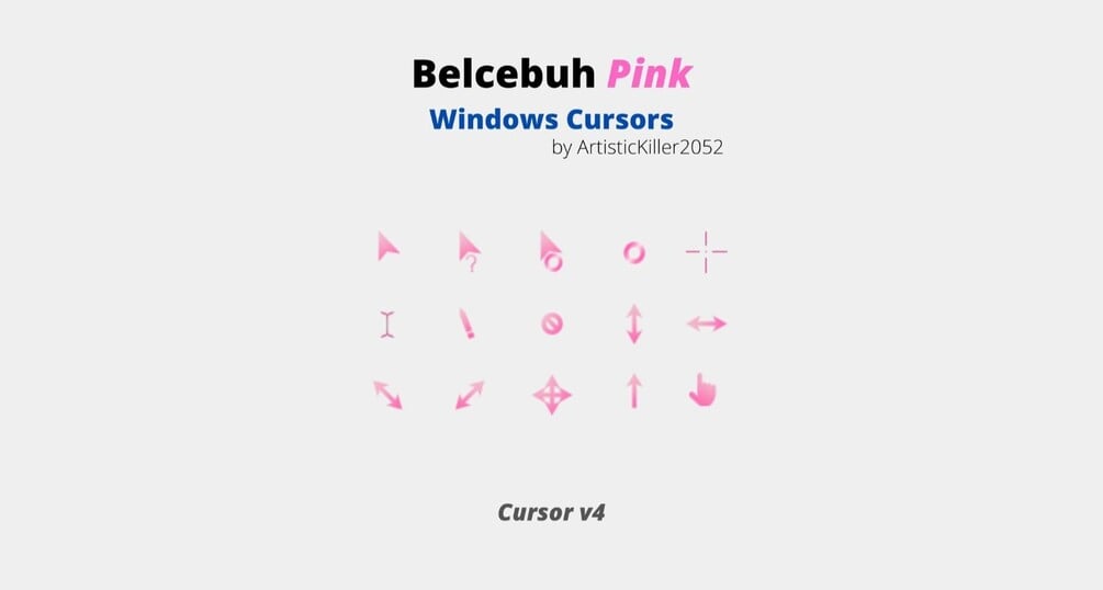 Belcebuh v4 Pink Cursor Windows 11/10/7