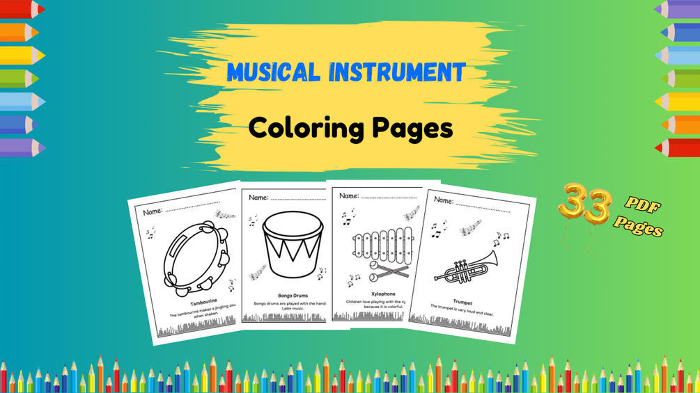Musical Instrument Coloring