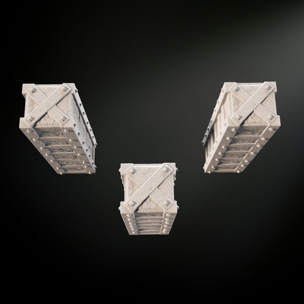 Post-Apocalyptic Column Set 3D Printable STL File - Wargaming Terrain ...
