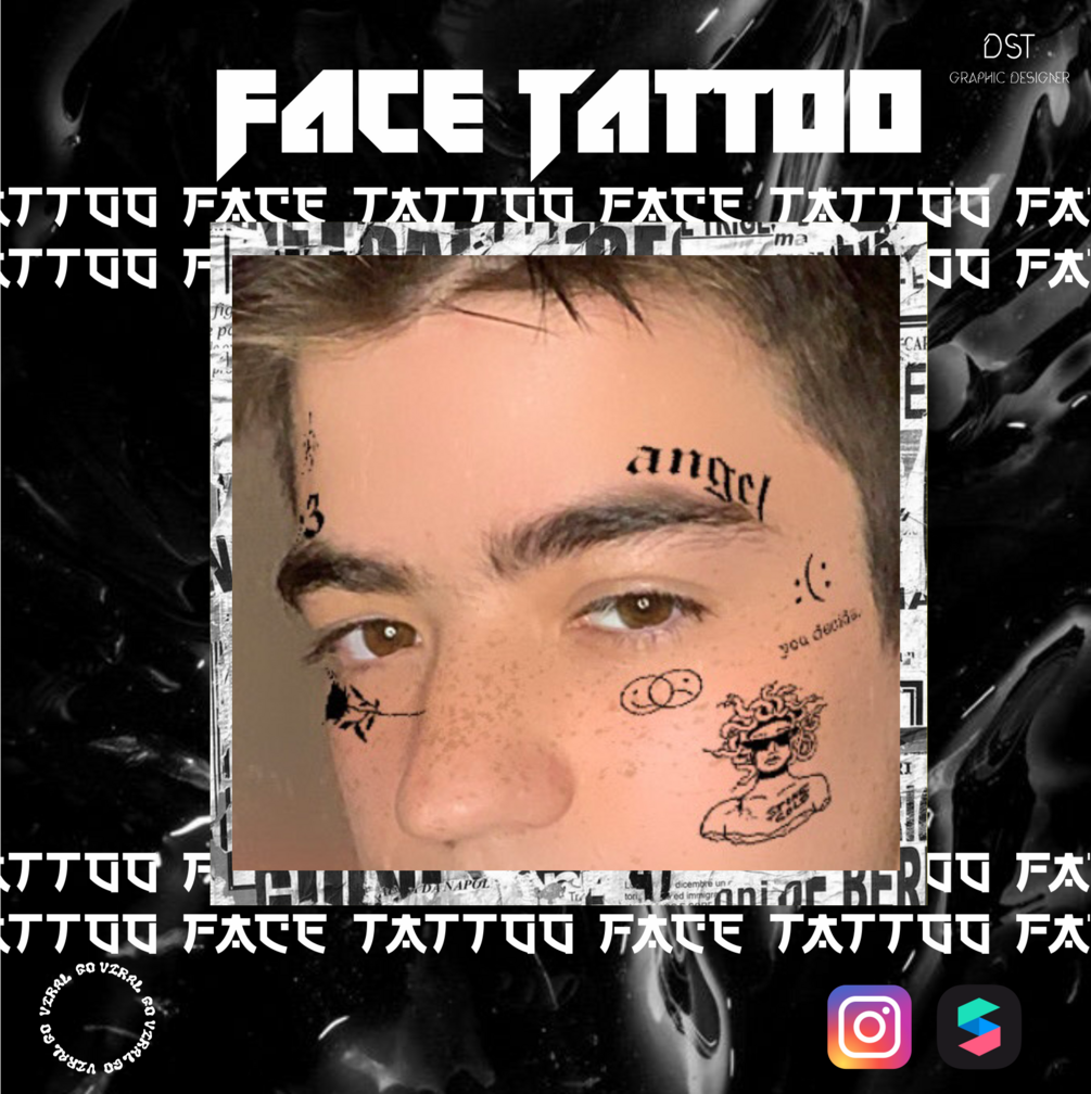 FACE TATTOO AR FILTER : freckles| 3 color lens