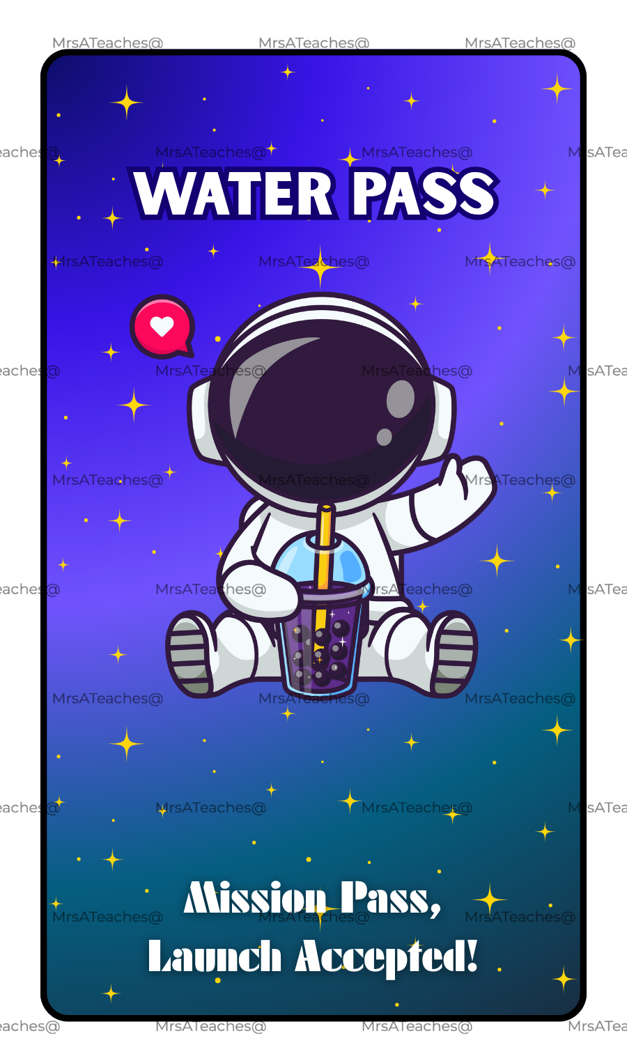 Space-Themed Hall Pass Set (Printable PDF)