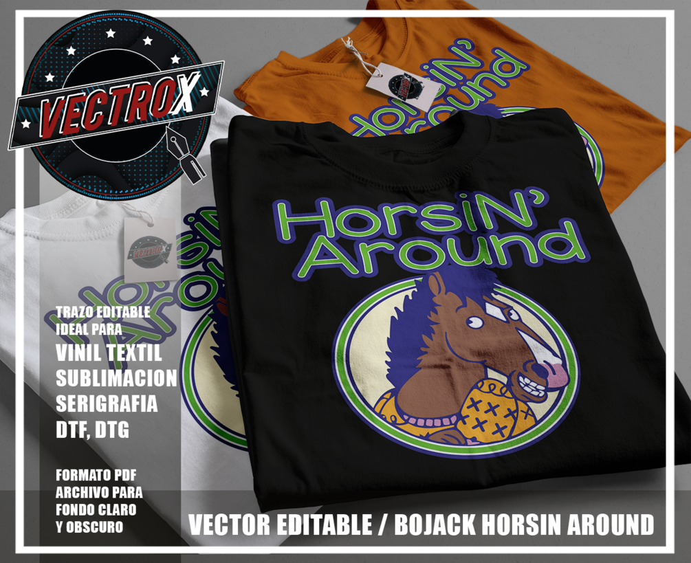 Vector Editable - Bojack Horsin Around