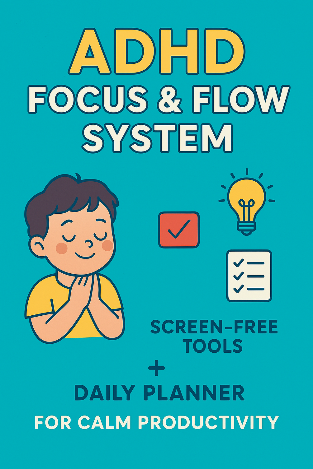 ADHD Focus & Flow System: Screen-Free Tools + Daily Planner for Calm ...
