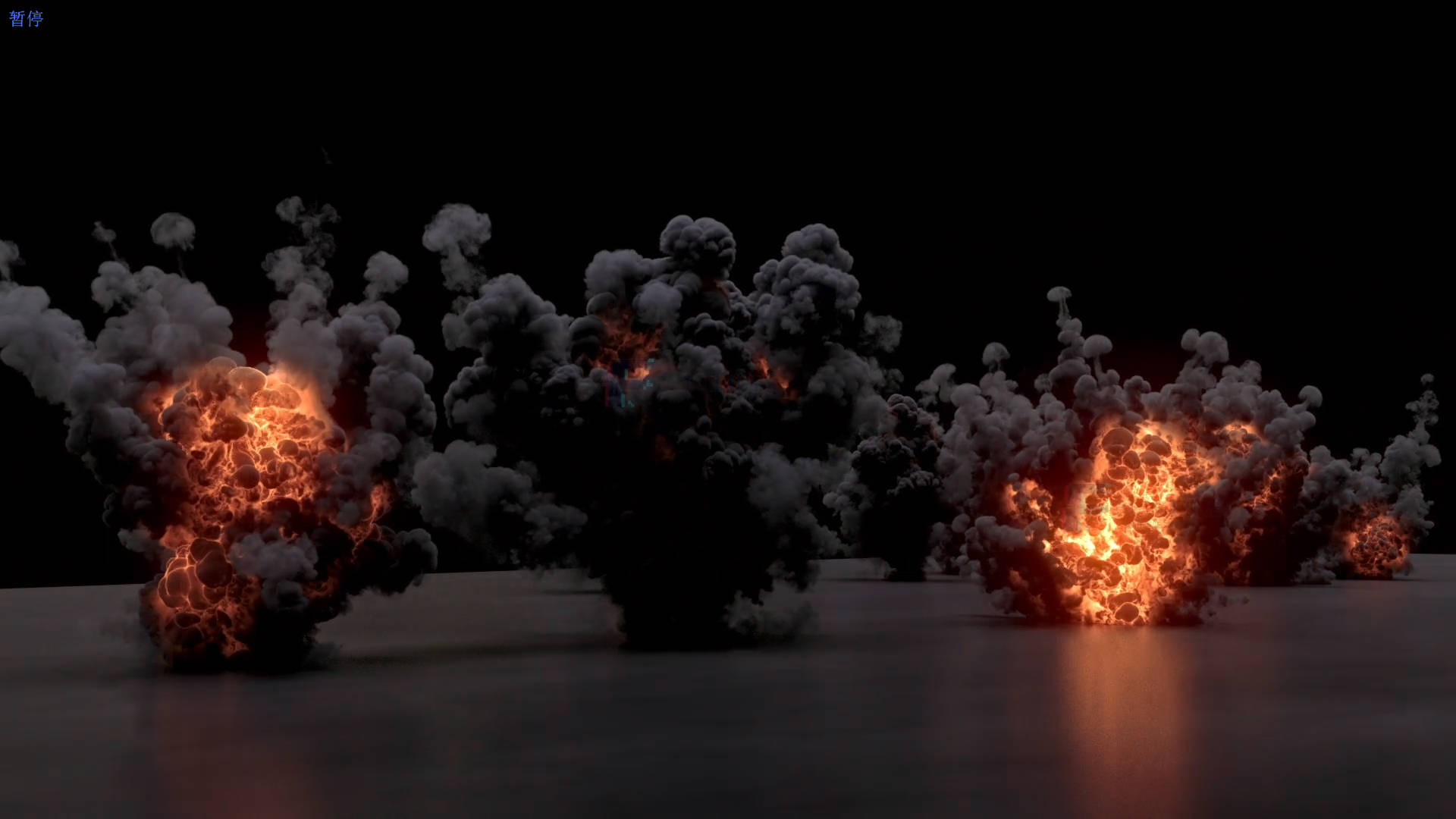 Houdini creates simple explosion engineering XPU rendering