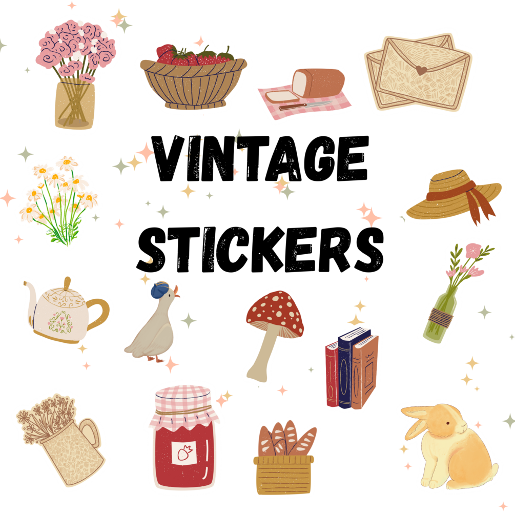 Cute Vintage Sticker sheet