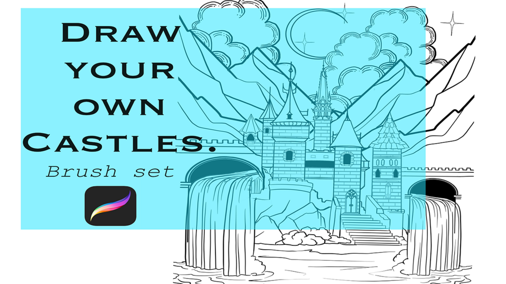Castle Brush Set 50+ brush stamps