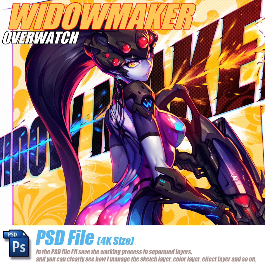 Overwatch "WIDOWMAKER" 4K PSD File