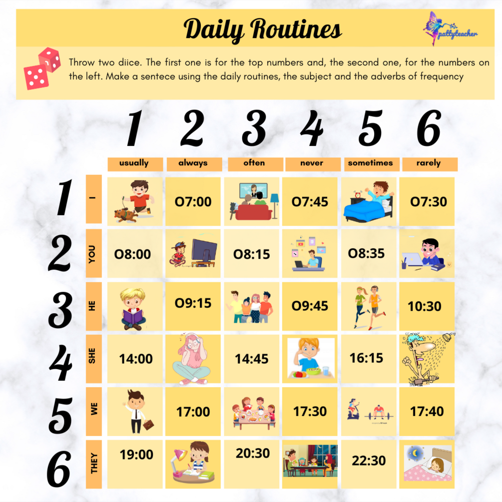 Board Game: Daily Routines