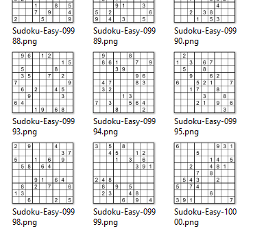 10,000 Printable (Easy) 9x9 Sudoku Puzzles with Solutions - Pack3