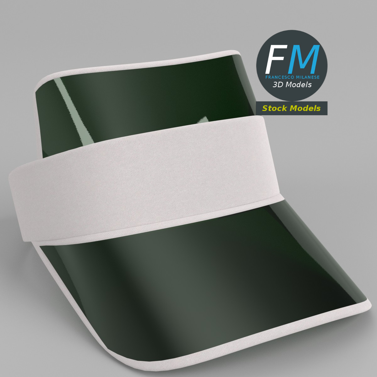 3D MODEL - Croupier visor hat