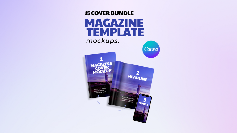 Magazine Cover Canva Template Bundle