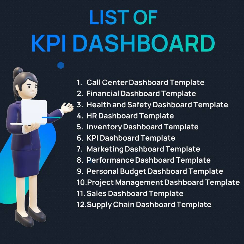 12 EXCEL KPI Dashboard - Fully Editable Templates for Tracking Your ...