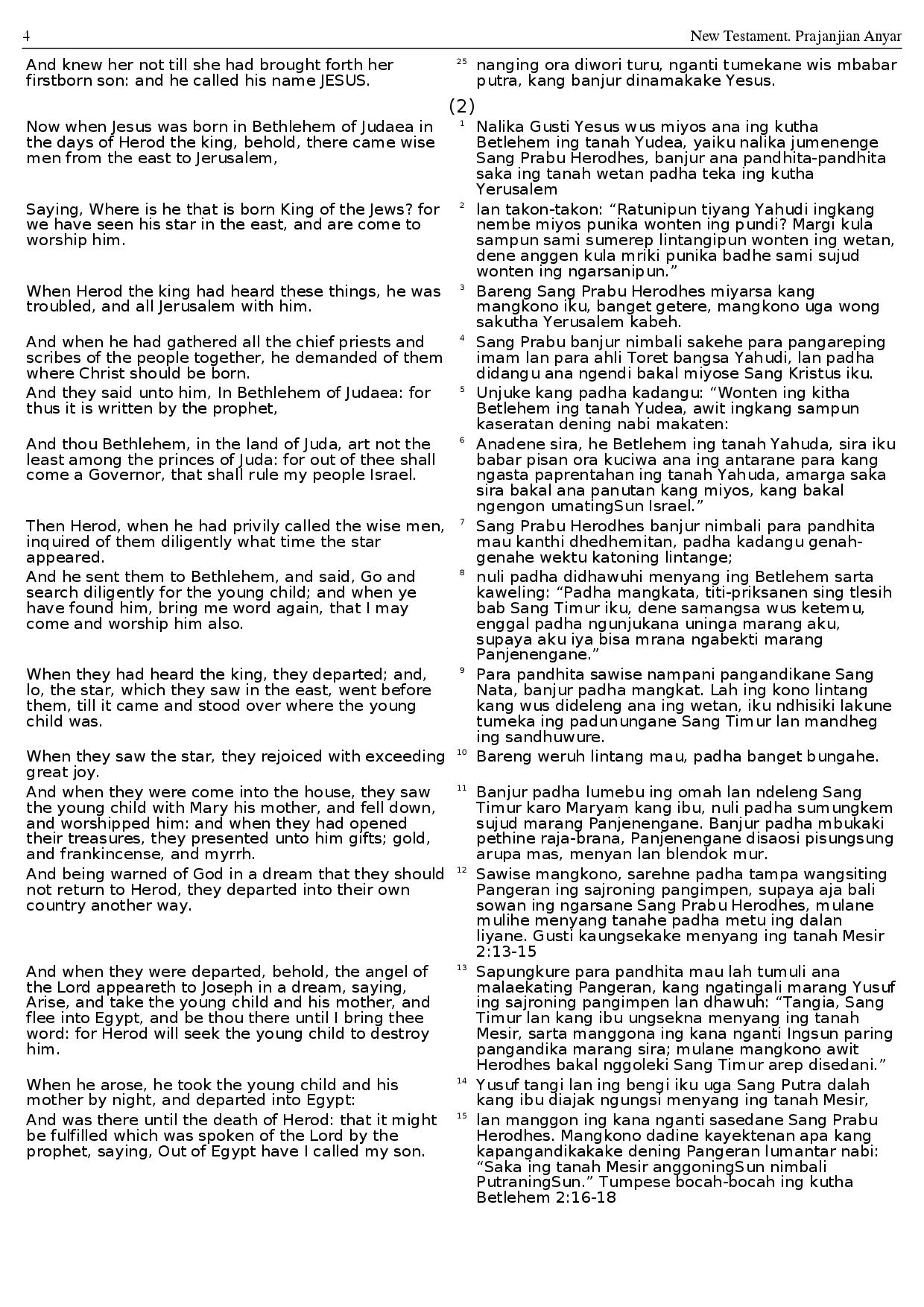 [PDF] New Testament: English - Javanese parallel text