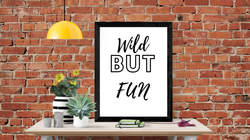 Wild But Fun | Livingroom wall art | Fun wall art | College Dorm Wall ...