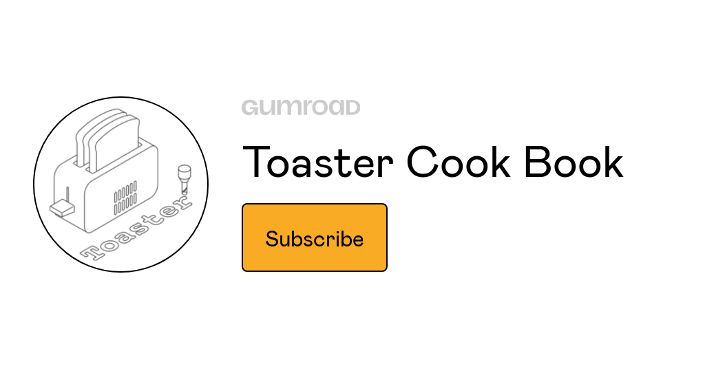 Toaster Cook Book