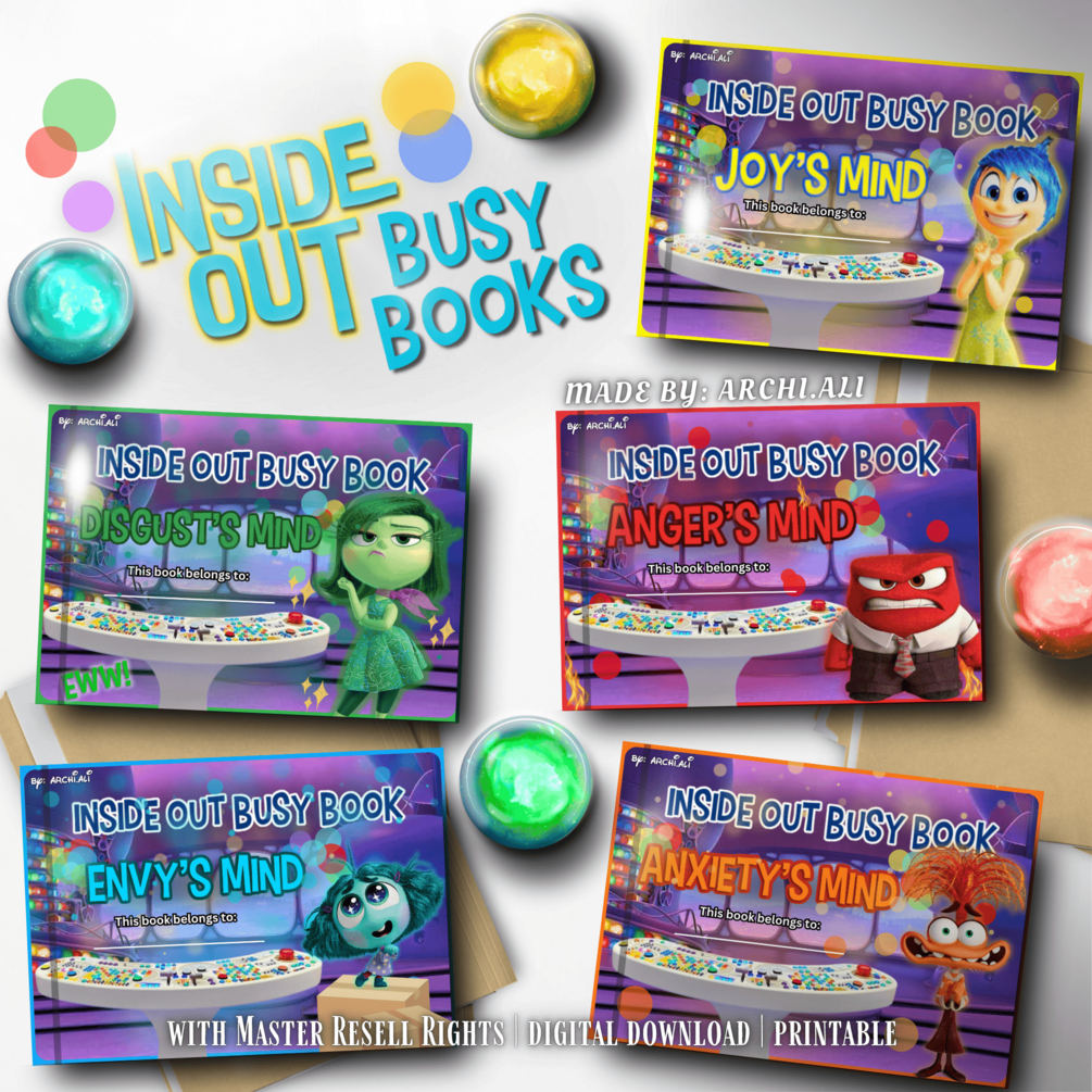 Inside Out Themed Busy Book Printable, Emotional Intelligence Activity ...